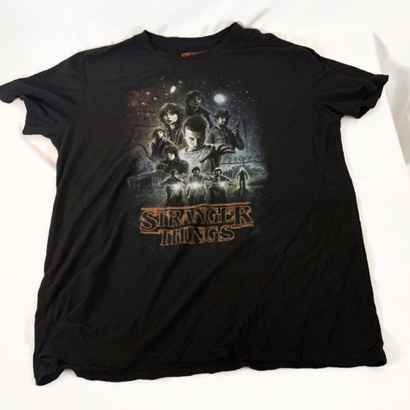 Netflix | Shirts | Stranger Things Season Tshirt Size Xl Black Short ...